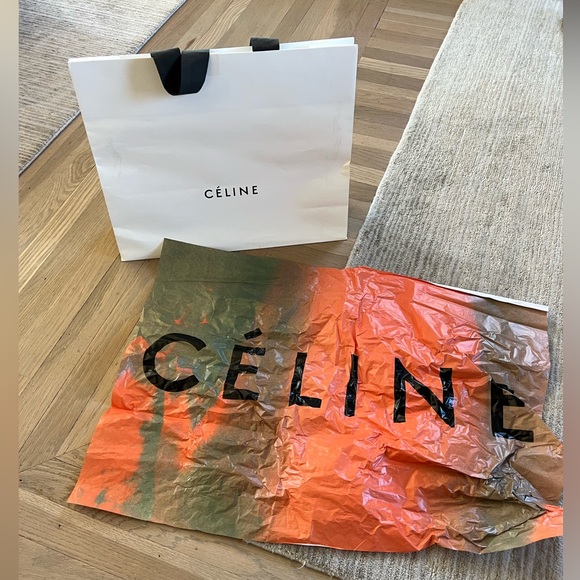 Celine | Accessories | Celine Shopping Bag And Tissue Paper | Poshmark